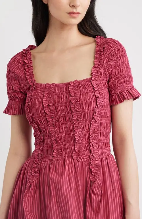 DAMSON MADDER Raphaela Ruffle Midi Dress