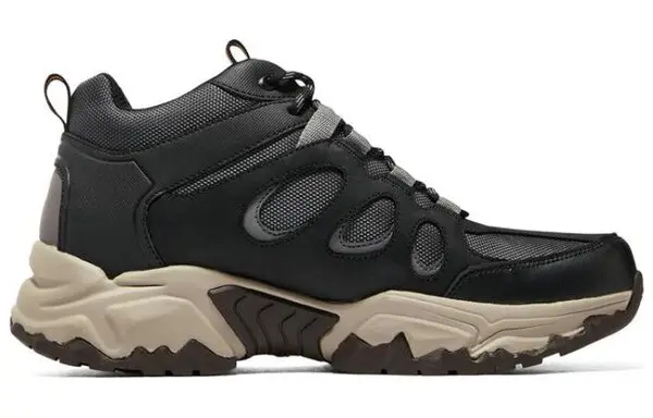 Sketchers Terraform Athletic Lace Up High Top Sneakers - Black