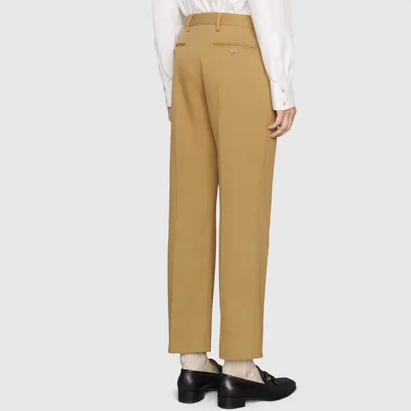Gucci Cotton Ankle Pant With Web Detail