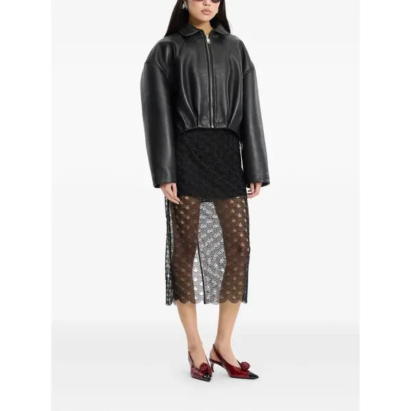 ROTATE BY BIRGER CHRISTENSEN Sheepskin Leather Jacket