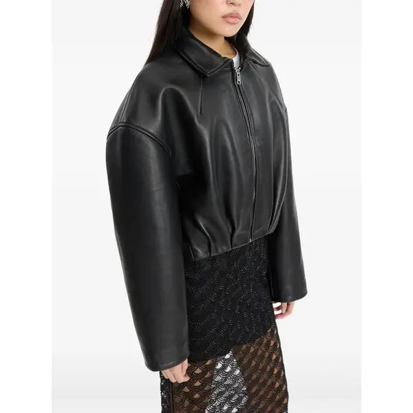 ROTATE BY BIRGER CHRISTENSEN Sheepskin Leather Jacket