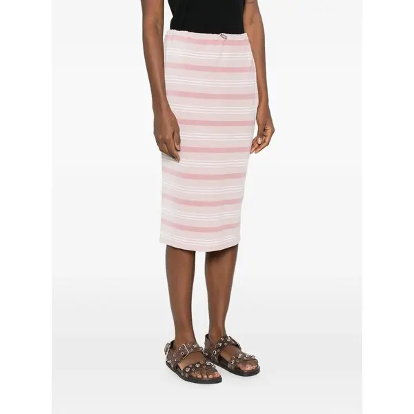 Prada Striped Cotton Skirt