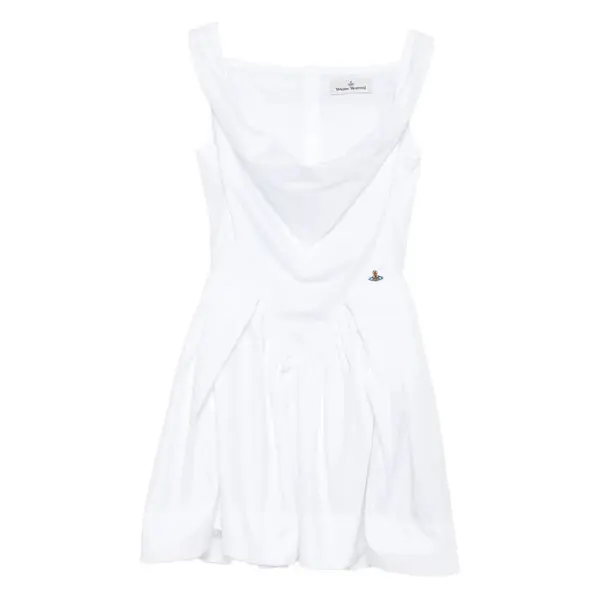 VIVIENNE WESTWOOD Asymmetrical Neck Gathered Skirt Dress