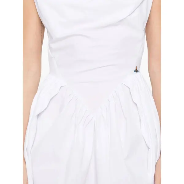 VIVIENNE WESTWOOD Asymmetrical Neck Gathered Skirt Dress