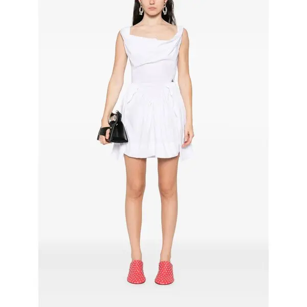 VIVIENNE WESTWOOD Asymmetrical Neck Gathered Skirt Dress