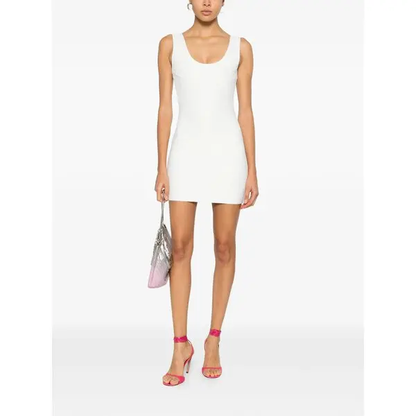Herve Leger Alabaster Sleeveless Day Dress