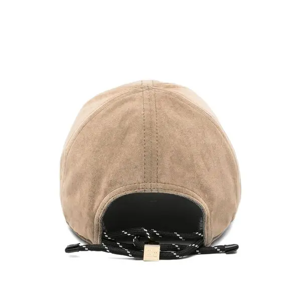 Miu Miu Beige Embroidered Logo Hat - Cream