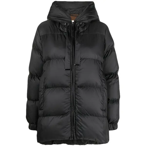 Max Mara Down-feather Padded Quilted Hooded Coat