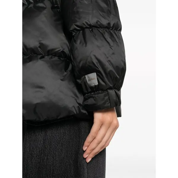 Max Mara Down-feather Padded Quilted Hooded Coat