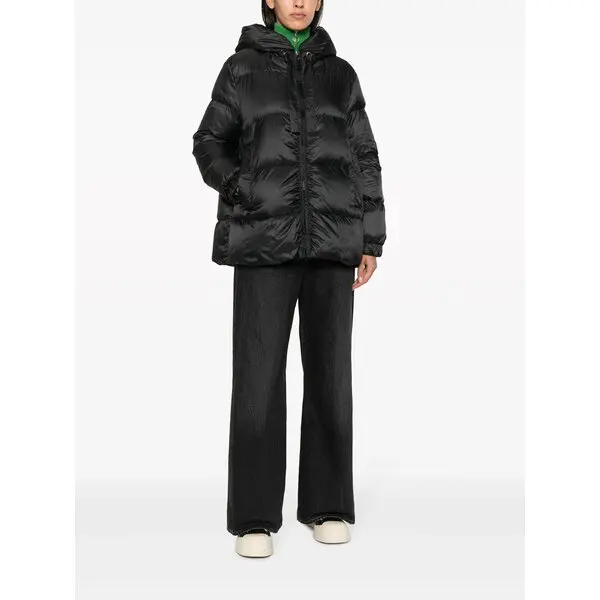 Max Mara Down-feather Padded Quilted Hooded Coat