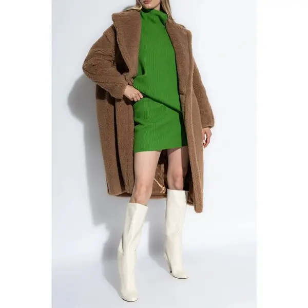 Max Mara Double-breasted Camel Hair And Silk Coat