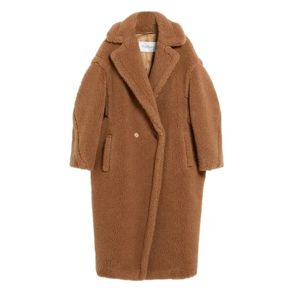 Max Mara Double-breasted Camel Hair And Silk Coat - Brown