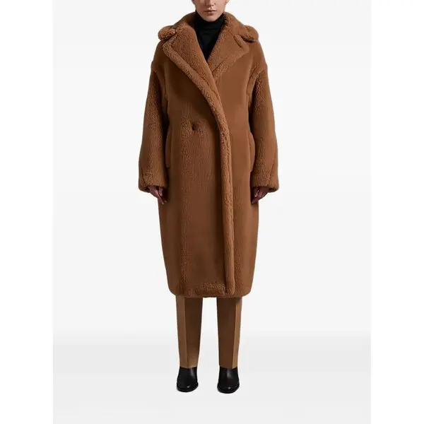 Max Mara Double-breasted Camel Hair And Silk Coat