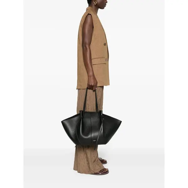 Yuzefi Calf Leather Tote Bag - Black