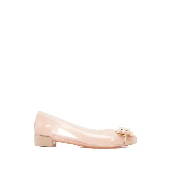 FERRAGAMO Pvc Low Block Heel Shoes With Bow Detailing