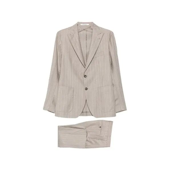 Tagliatore Grey Suits Single Breasted Suits