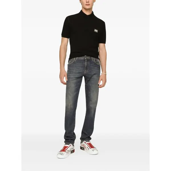 Dolce & Gabbana Polo Shirts - Black