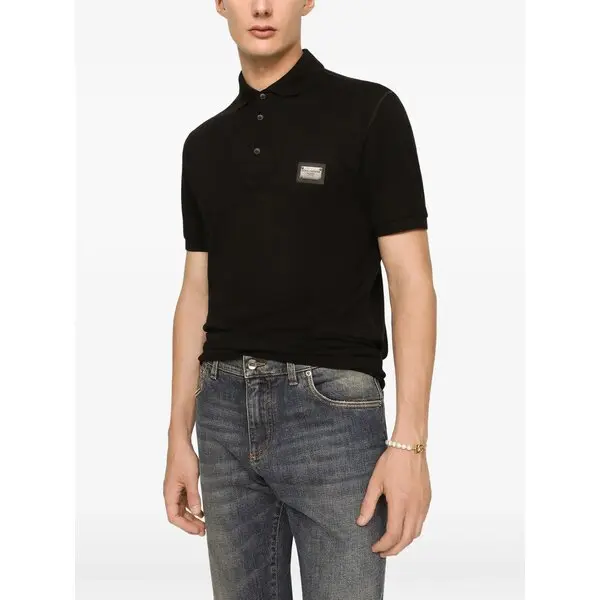 Dolce & Gabbana Polo Shirts - Black