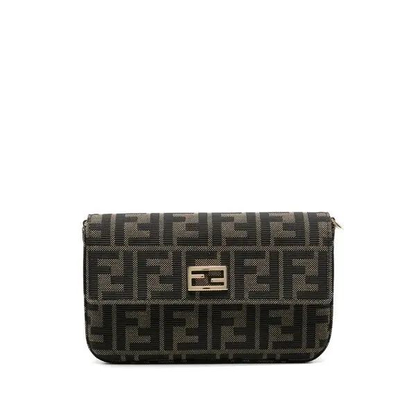 Fendi Monogrammed Crossbody Bag - Brown