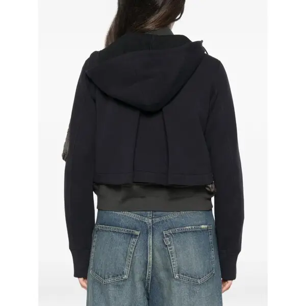 Sacai Layered Paneled Bomber Jacket - Blue