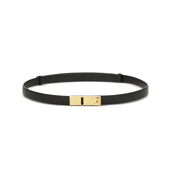 FERRAGAMO Extendable Belt With Geometric Gancini Buckle