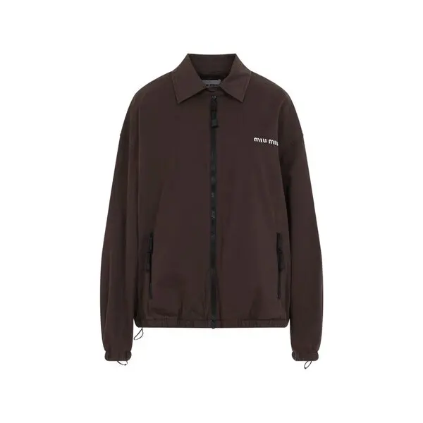 Miu Miu Jackets Oversized Jackets - Brown