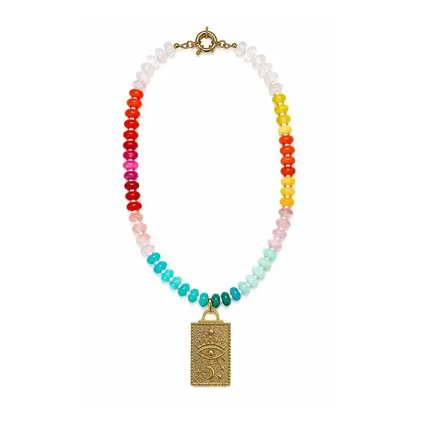 JUNIE Lulu Rainbow Gemstone Necklace