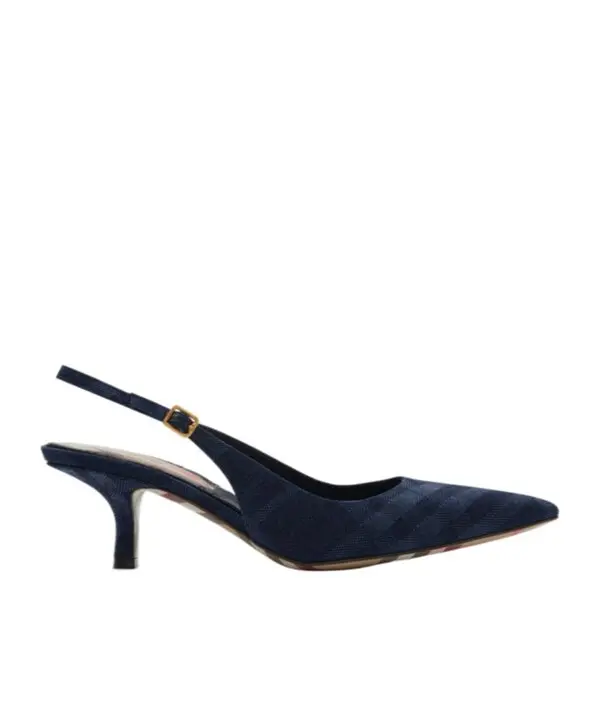 Burberry Check Slingback Pumps