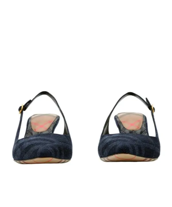 Burberry Check Slingback Pumps