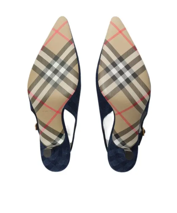 Burberry Check Slingback Pumps