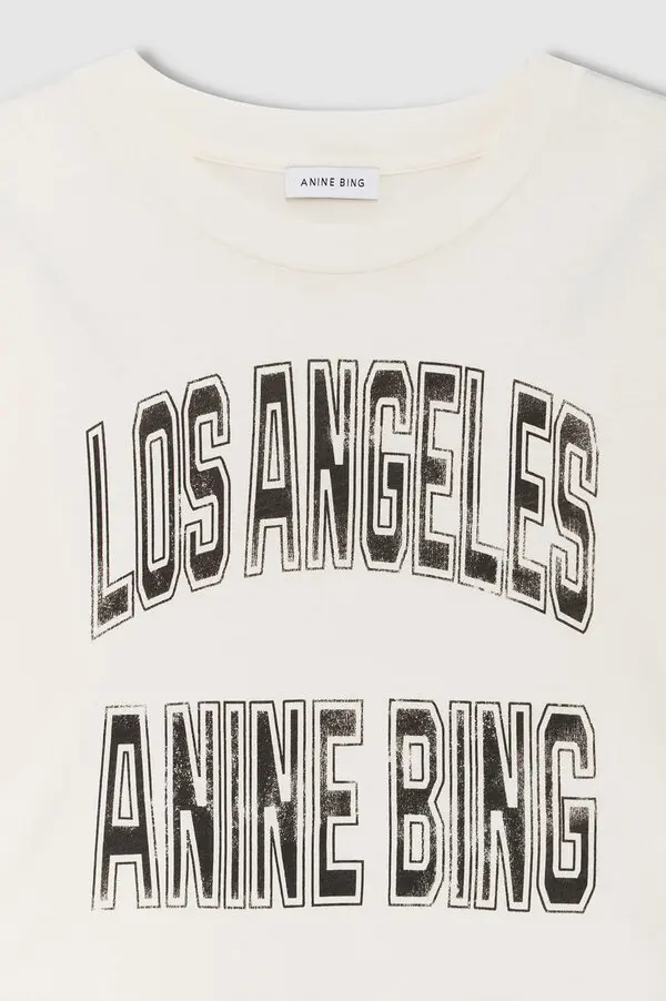 ANINE BING Johnny Cropped Logo T-shirt