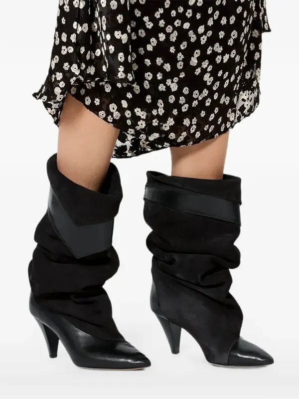 Isabel Marant Étoile Slouchy Cone-heel Pointed Toe Boots