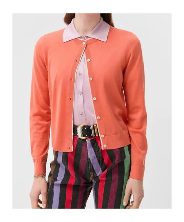 Versace Logo Trim Buttoned Cardigan