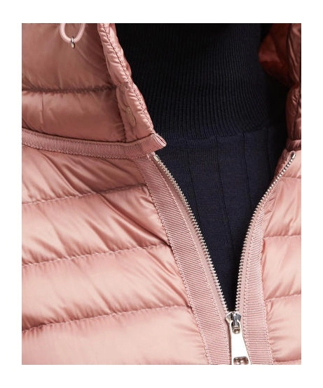 Moncler Raie Short Down Jacket With Drawstring Hood And Waist - Light Pink