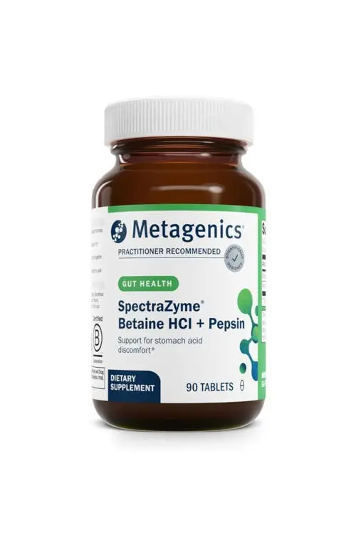 METAGENICS Spectrazyme Digestive Support Capsules With Betaine Hcl And Pepsin 90 Capsules - None