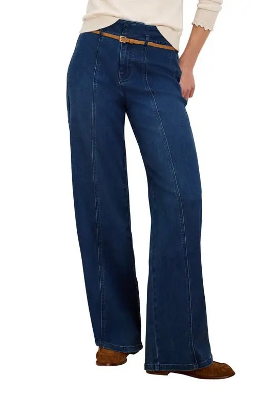 NIC+ZOE Weekend High Waist Belted Wide Leg Jeans