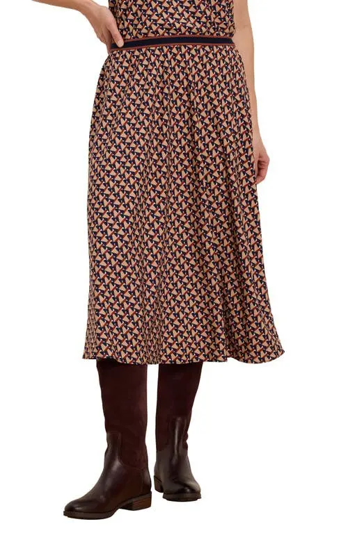 NIC+ZOE Transit Tiles Midi Skirt - Red Multi
