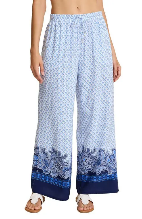 Tommy Bahama Paisley Daze Cover-up Beach Pants - Paradiso Blu