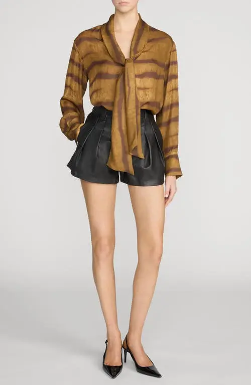 FRAME The Structural Leather Shorts