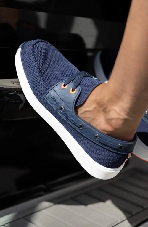 Swims Breeze Boat Shoe - Navy/white/orange