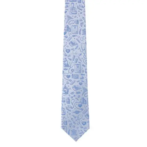 Trafalgar Medical Alert Silk Necktie - Light Blue
