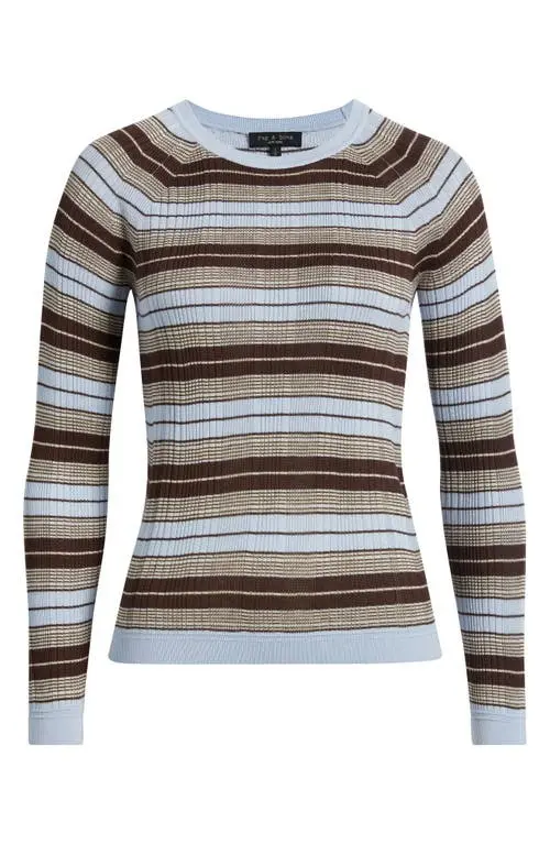 Rag & Bone Teresa Striped Crewneck Sweater - Light Blm