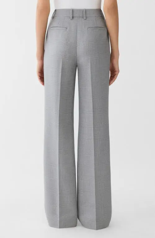 Lafayette 148 New York Glen Plaid Wool Trousers