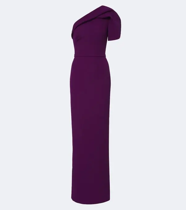 Safiyaa Millie Belted Crêpe Gown