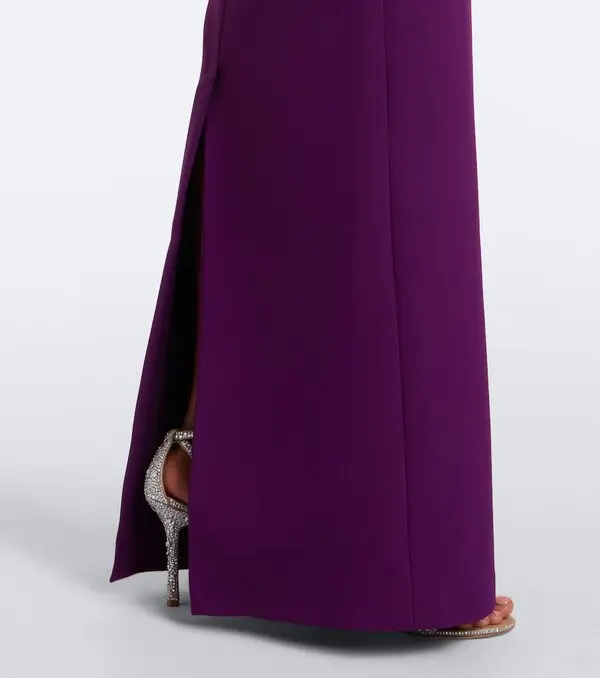 Safiyaa Millie Belted Crêpe Gown