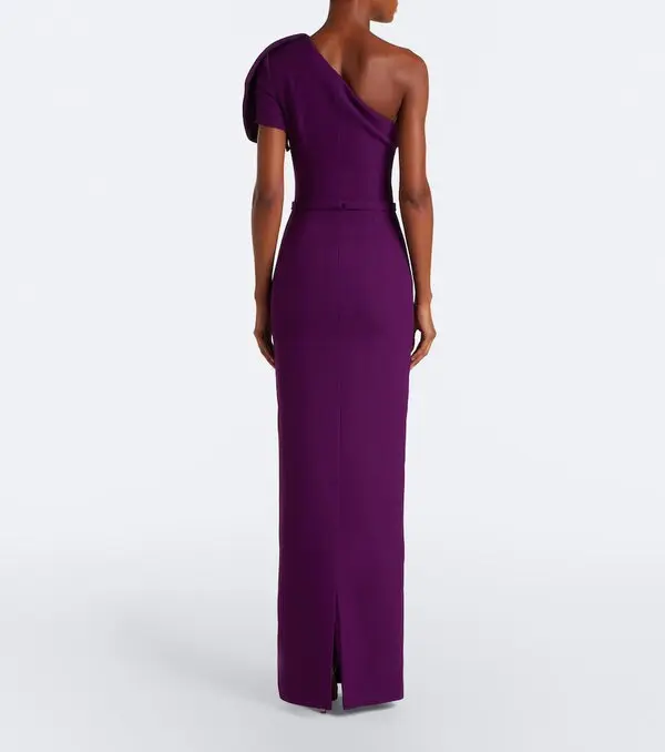 Safiyaa Millie Belted Crêpe Gown