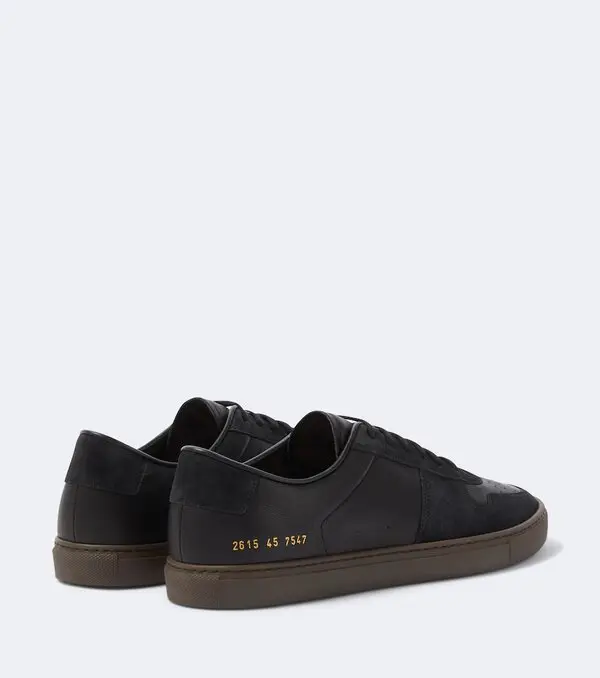 COMMON PROJECTS Bball Duo Suede-trimmed Leather Sneakers - Black