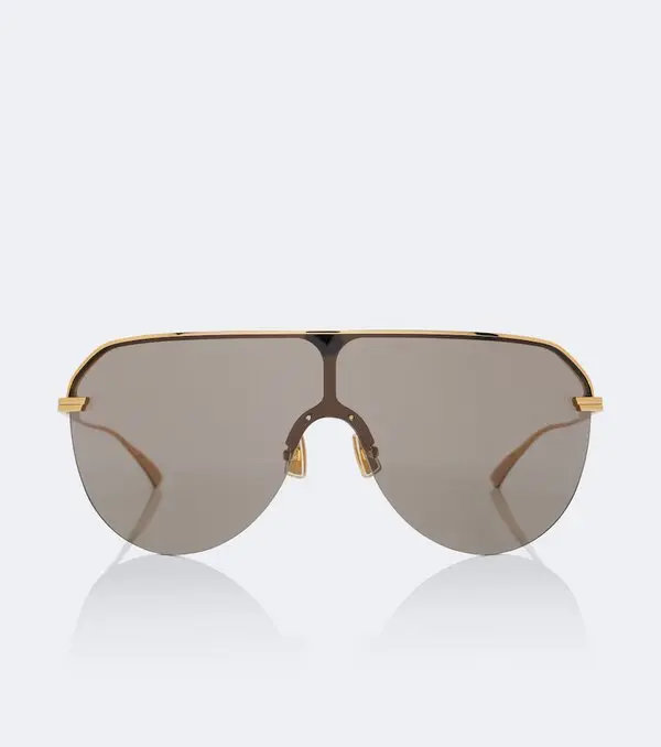 Bottega Veneta Ribbon Aviator Sunglasses - Gold
