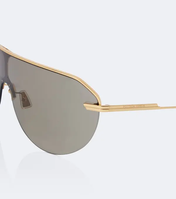 Bottega Veneta Ribbon Aviator Sunglasses - Gold