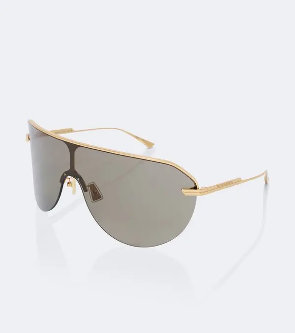 Bottega Veneta Ribbon Aviator Sunglasses - Gold